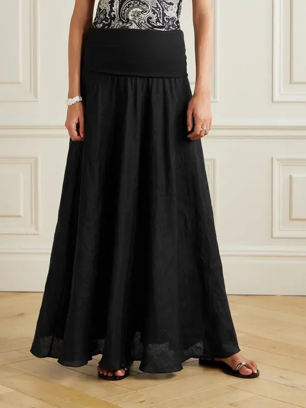 Johanna Ortiz Convertible Maxi Skirt - Black
