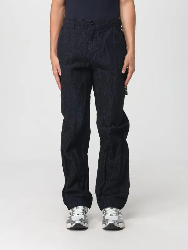 Stone Island Tailored Stripe Pants - Blue