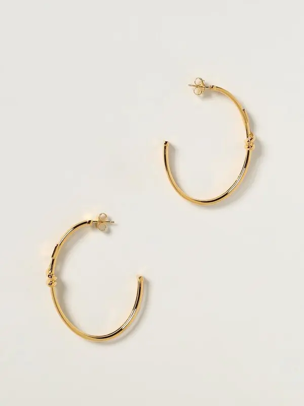 Elisabetta Franchi Hoop Earrings - Brown