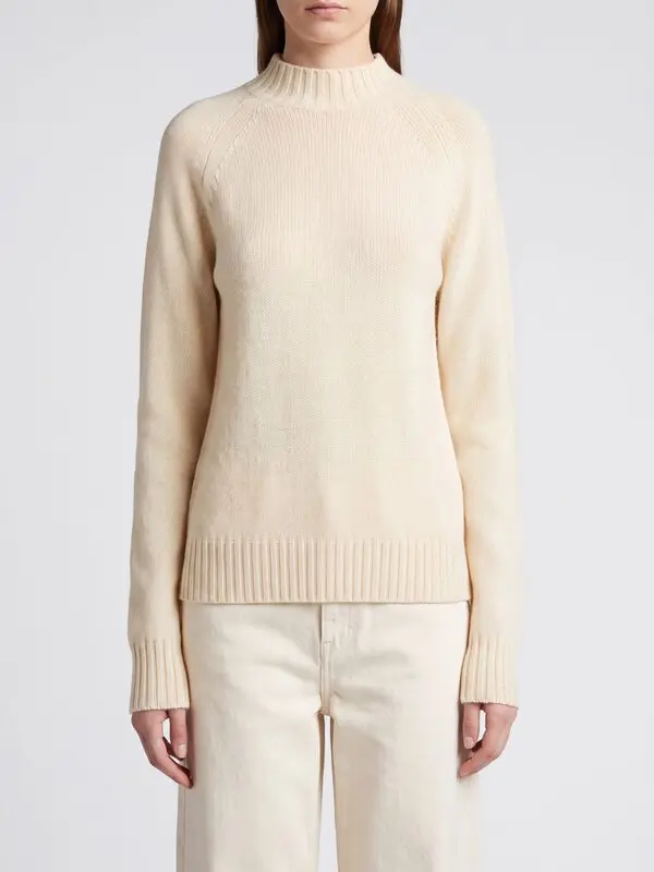 DRUMOHR Slim Fit Ribbed Lambswool Turtleneck Jumper - Ivory