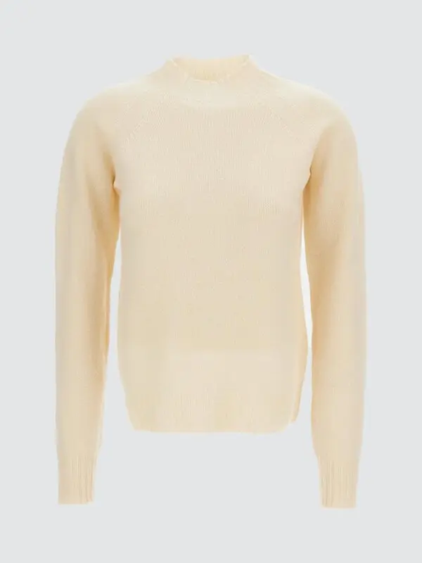 DRUMOHR Slim Fit Ribbed Lambswool Turtleneck Jumper - Ivory