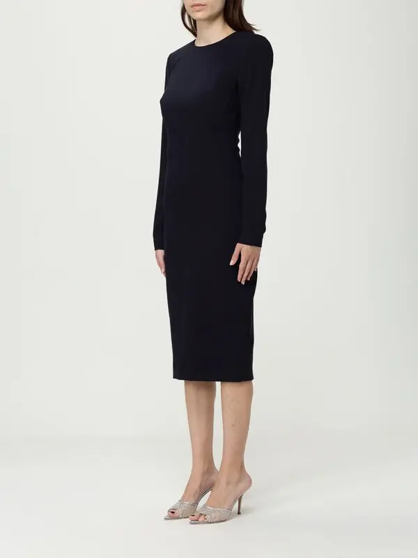 Victoria Beckham Long Sleeve Midi Dress