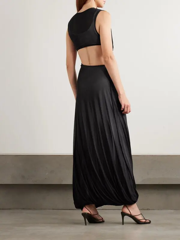 Christopher Esber Embellished Cutout Layered Maxi Dress In Black - 60% Off  | Editorialist
