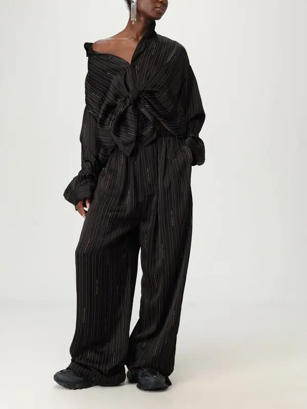 Balenciaga Striped Wide Leg Pants