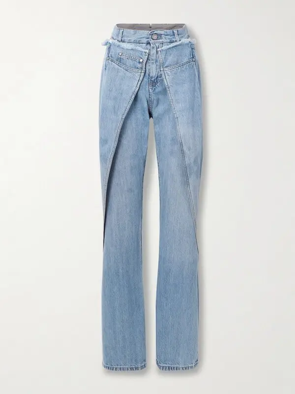 BETTTER Wrap-effect Mid-rise Straight-leg Jeans