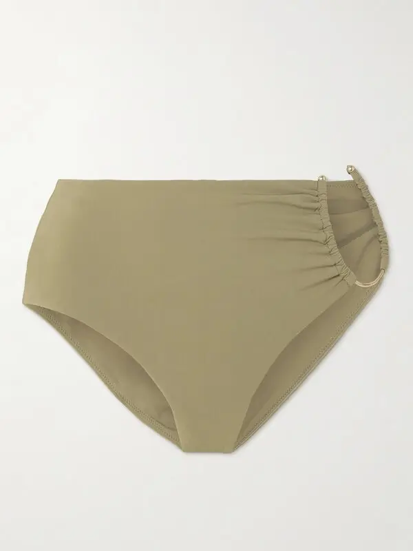 Christopher Esber Cutout Embellished Bikini Briefs - Neutrals