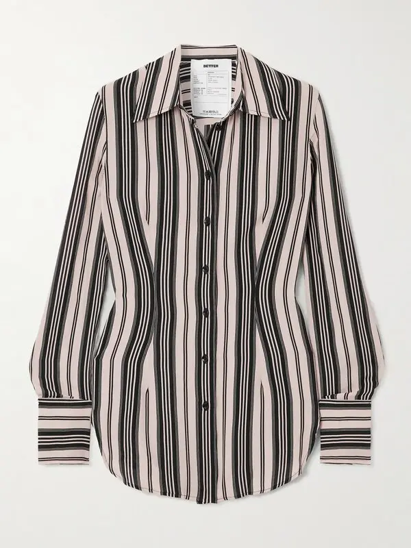 BETTTER Rowan Striped Crepe Shirt