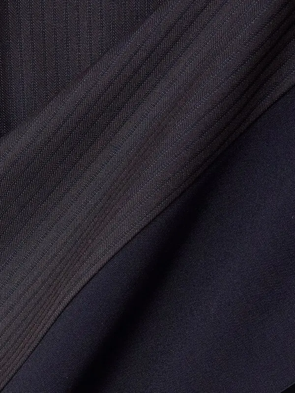 BETTTER Asymmetric Pleated Two-tone Wool-blend Pants