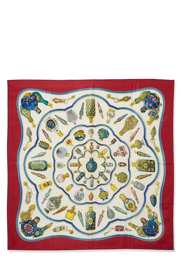 Hermès Multicolor 'qu'importe Le Flacon' Silk Scarf 90 - Brown