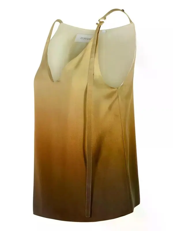 Sportmax Gradient V-neck Silk Top