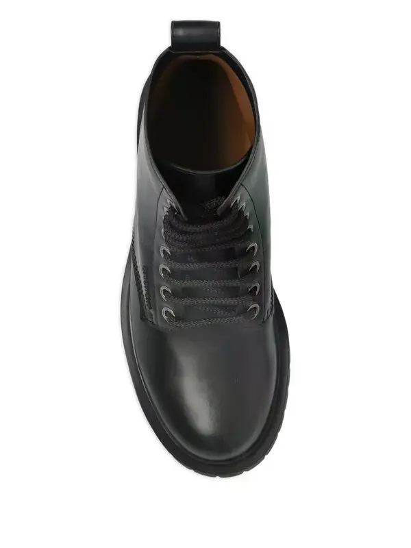 Givenchy Lace-up Leather Biker Boots