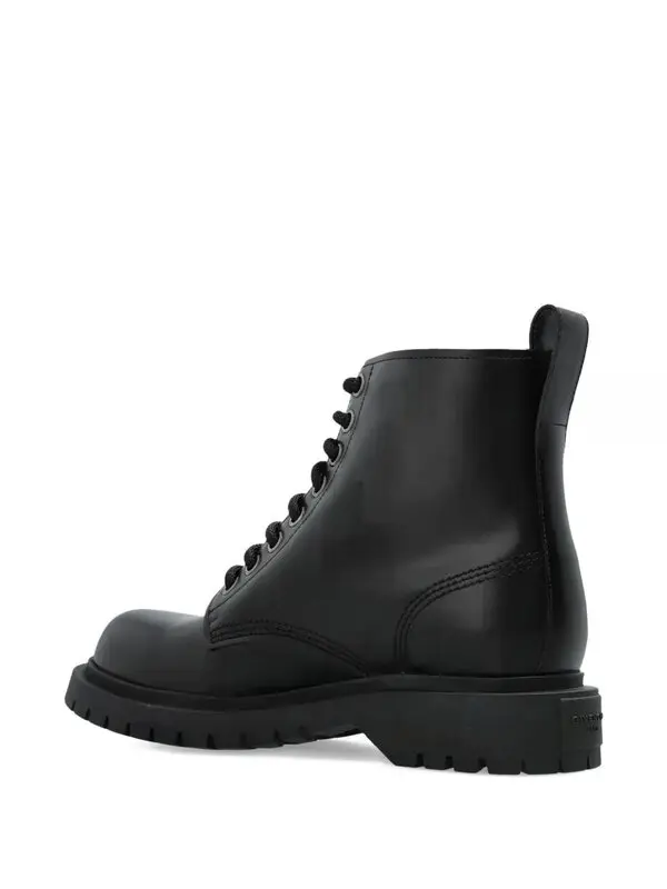 Givenchy Lace-up Leather Biker Boots