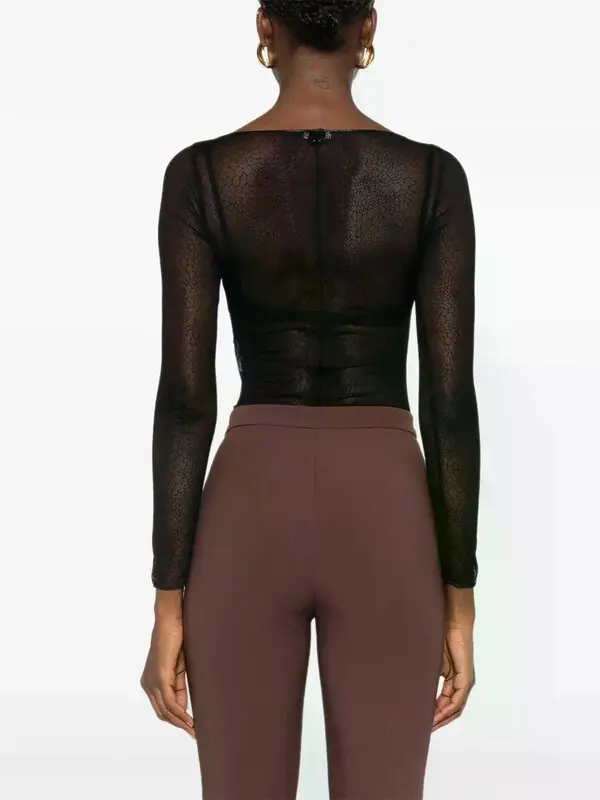 Elisabetta Franchi Long-sleeve Geometric Bodysuit