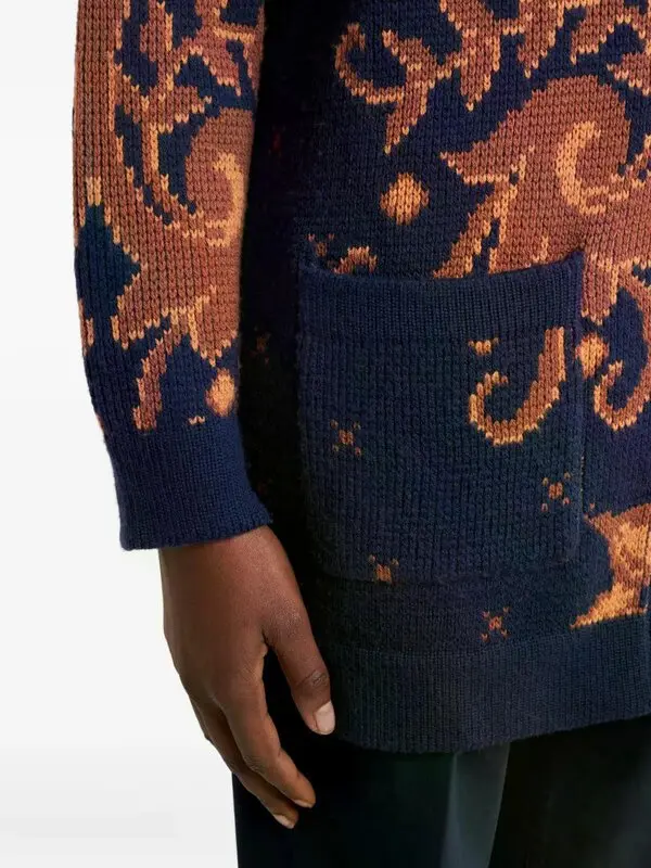 Etro Wool Jacquard Cardigan