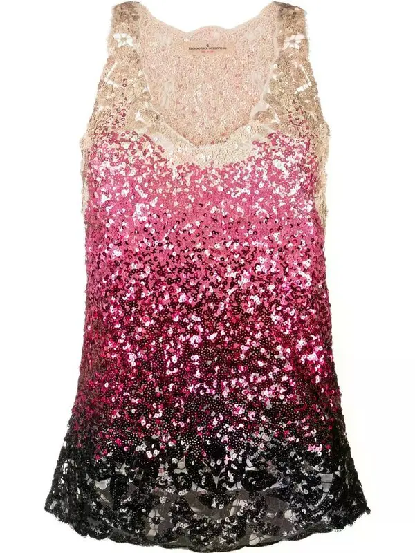 Ermanno Scervino Embellished Scoop Neck Tank Top