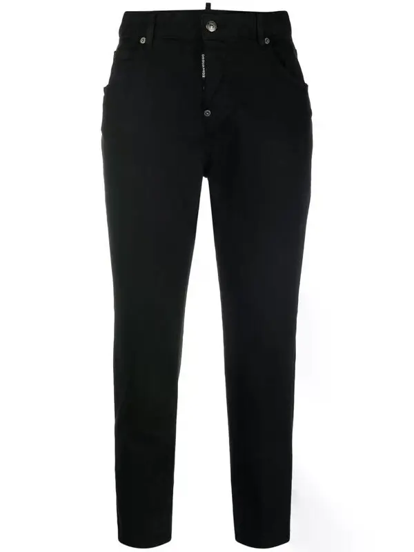 Dsquared2 Mid-rise Cropped Jeans - Black