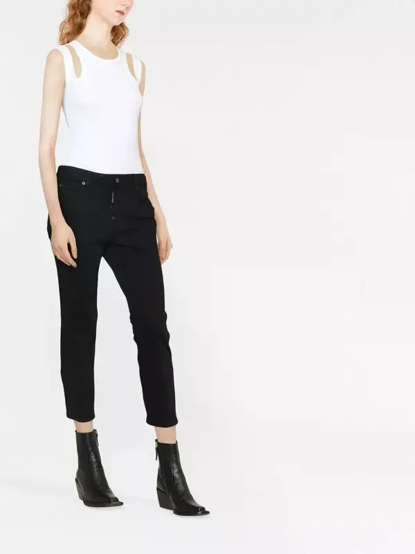Dsquared2 Mid-rise Cropped Jeans - Black