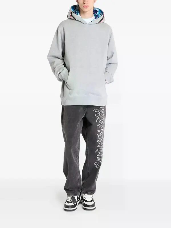 A BATHING APE Kangaroo-pocket Hoodie - Grey