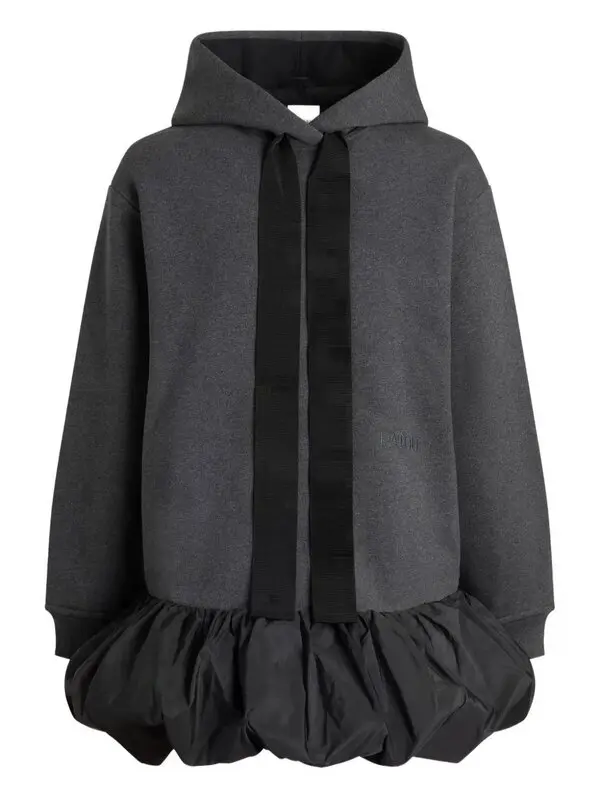 PATOU Hooded Ruffle-hem Dress