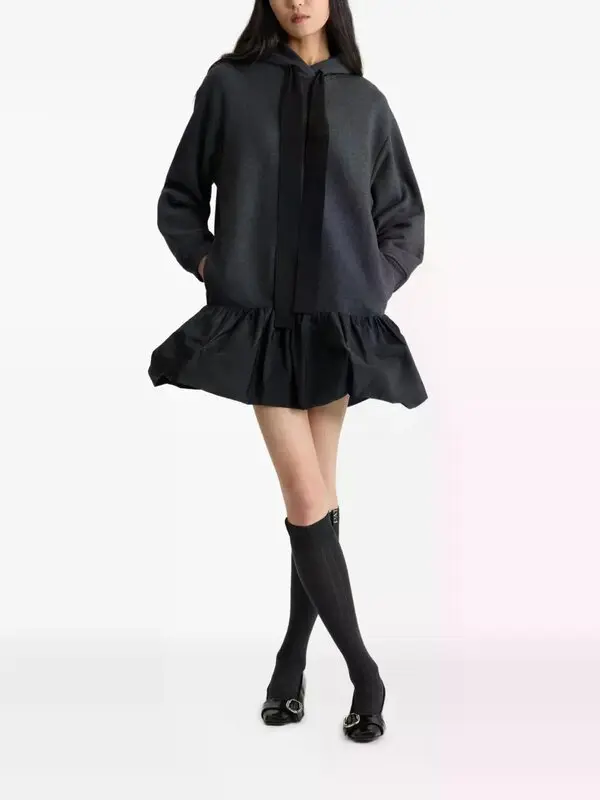 PATOU Hooded Ruffle-hem Dress