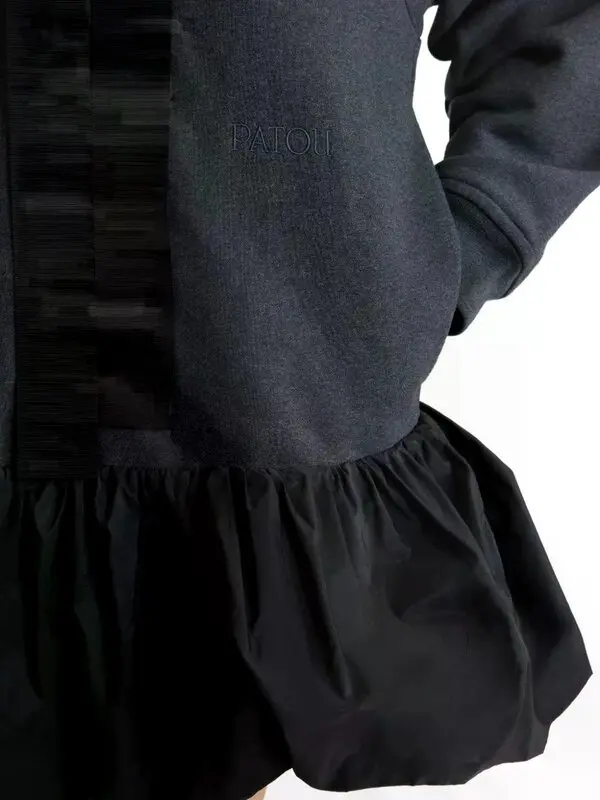 PATOU Hooded Ruffle-hem Dress