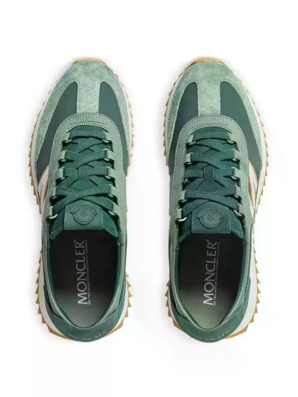 Moncler Suede Panelled Sneakers - Green