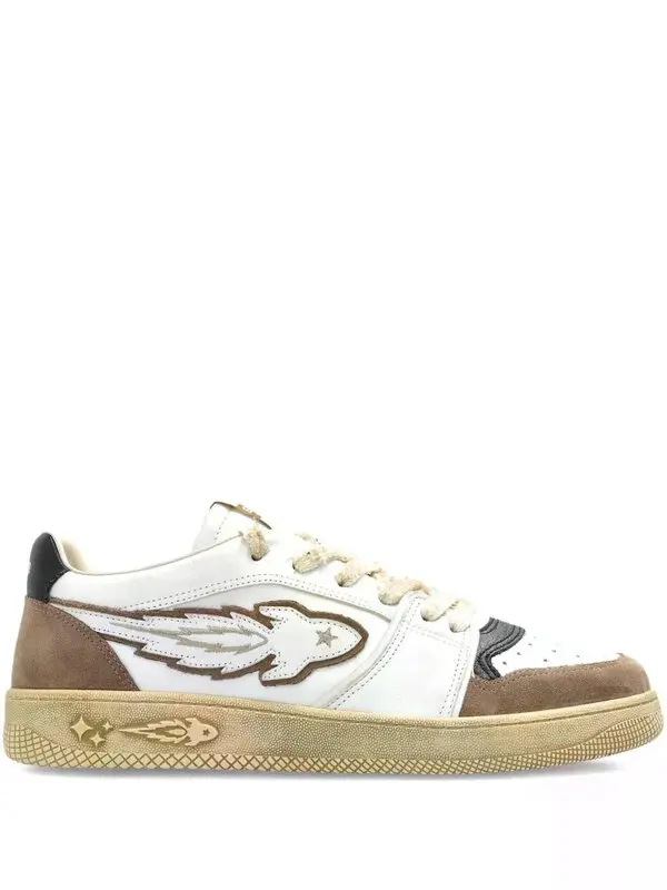 ENTERPRISE JAPAN Egg Rocket Embellished Leather Sneakers