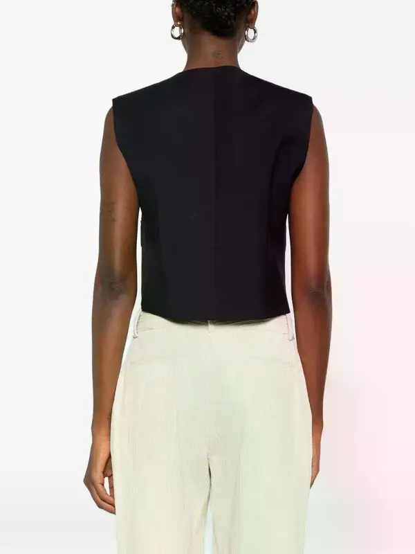 P.a.r.o.s.h Pocketed Buttoned Waistcoat - Blue