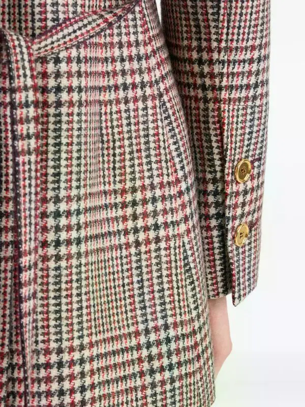 PATOU Checked Belted Blazer