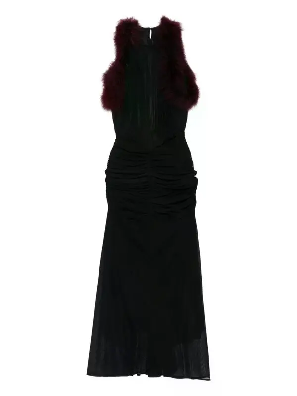 MUGLER Trimmed Gathered Dress