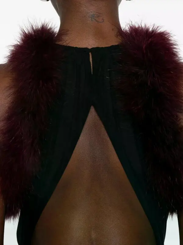 MUGLER Trimmed Gathered Dress