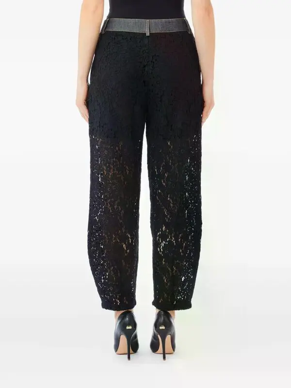 Liu Jo Lace-denim Cotton-blend Trousers