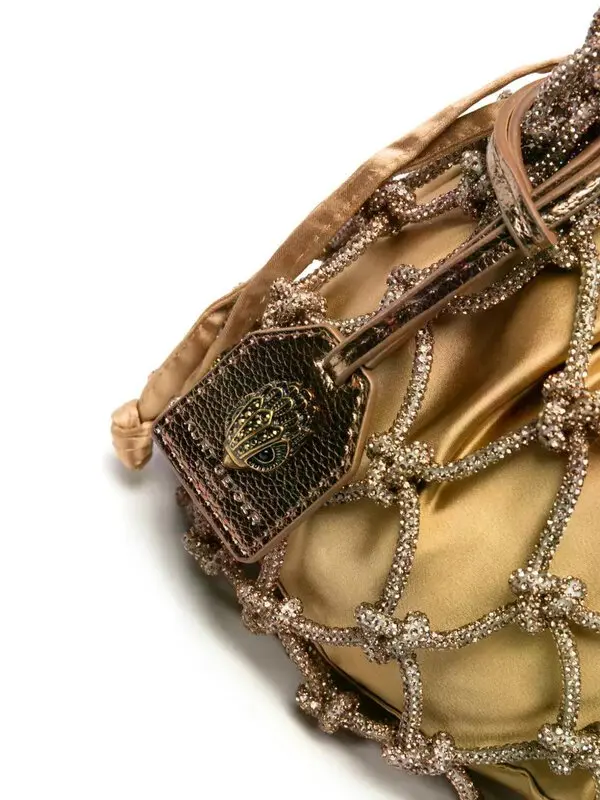 Kurt Geiger Crystal-embellished Macramé Tote