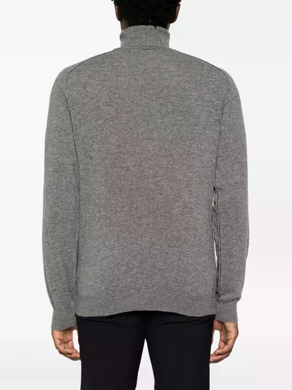 ROBERTO COLLINA Mélange Fine-knit Jumper - Grey