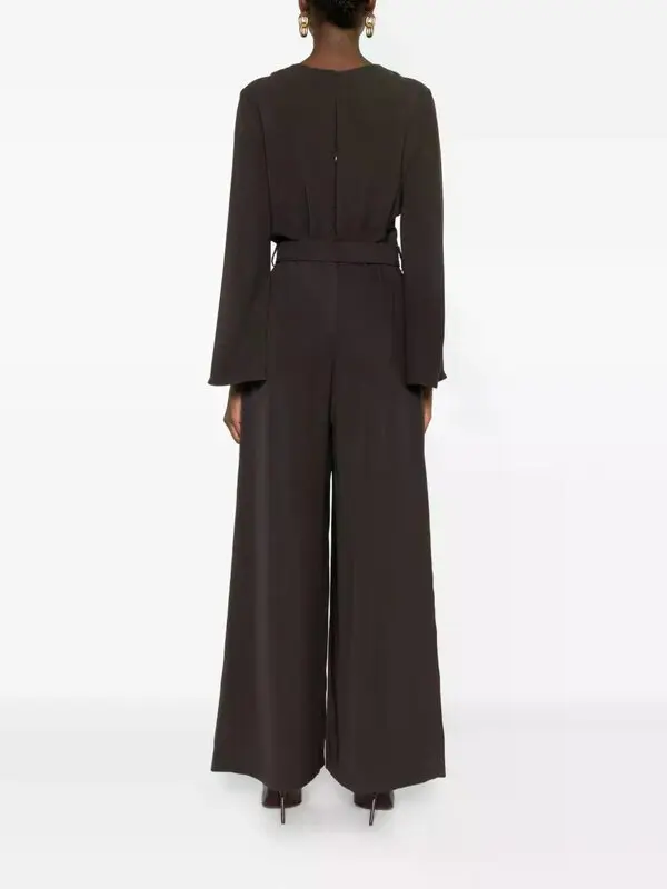 P.a.r.o.s.h Belted Jumpsuit - Brown