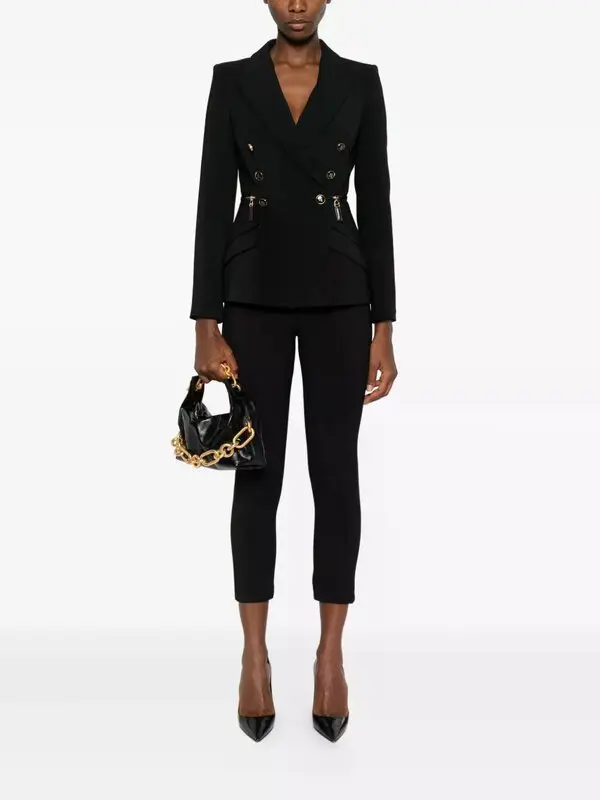 Elisabetta Franchi Double-breasted Blazer With Zip Detail