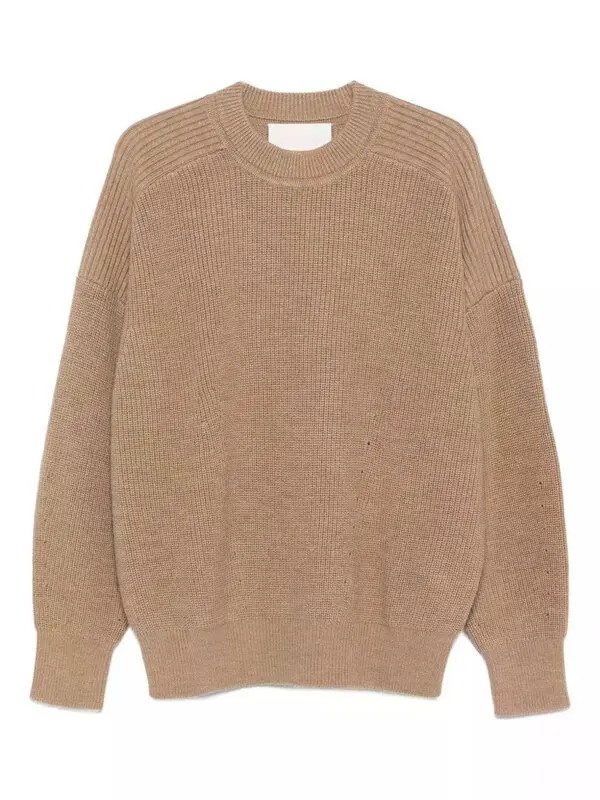 MARANT Ribbed Crew-neck Sweater - Neutrals