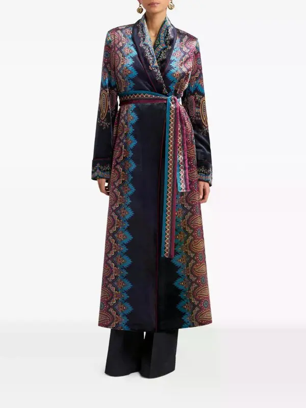 Etro Paisley-print Velvet Robe