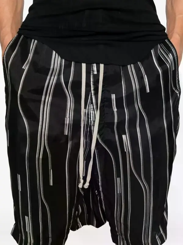 Rick Owens Pods Stripe-pattern Shorts