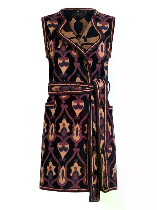 Etro Jacquard-pattern Belted Mini Dress