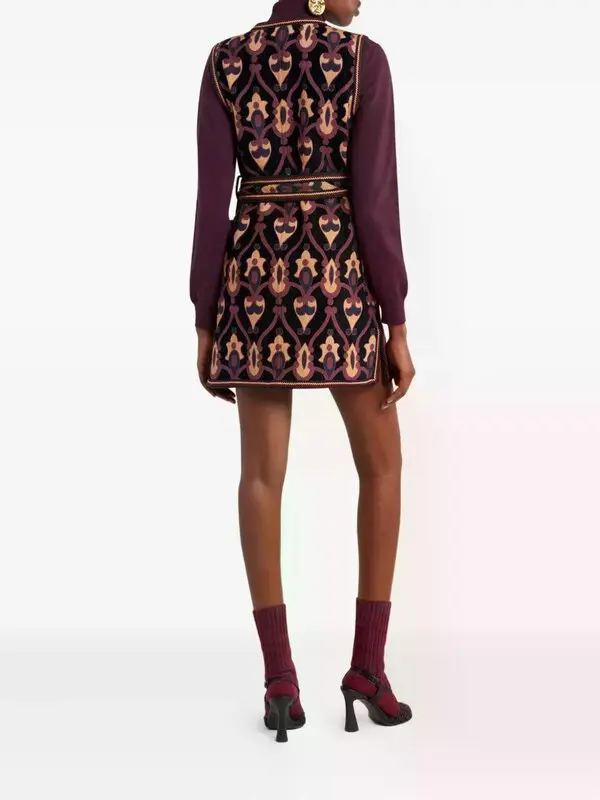 Etro Jacquard-pattern Belted Mini Dress