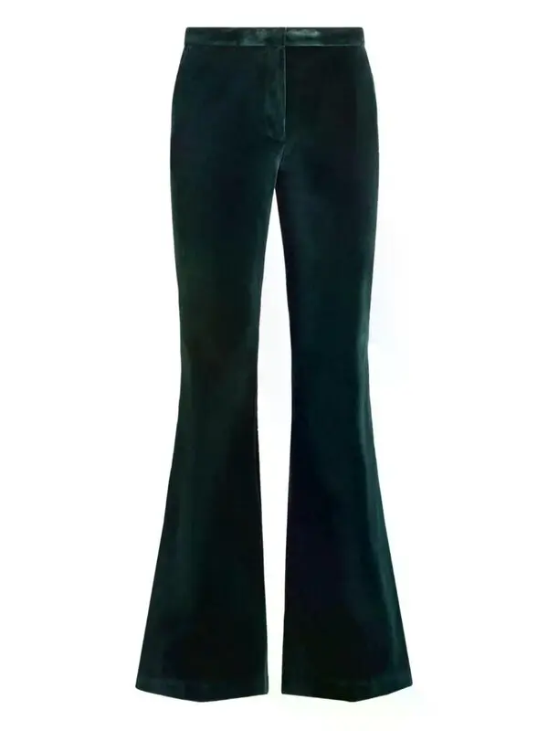 Etro Velvet Flared Trousers - Green