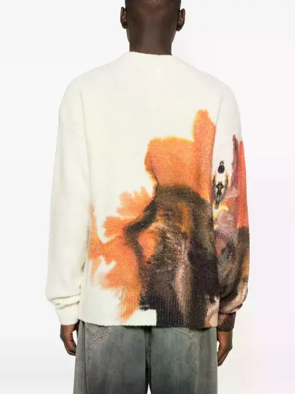 Y3 Graphic-print Crew-neck Sweater