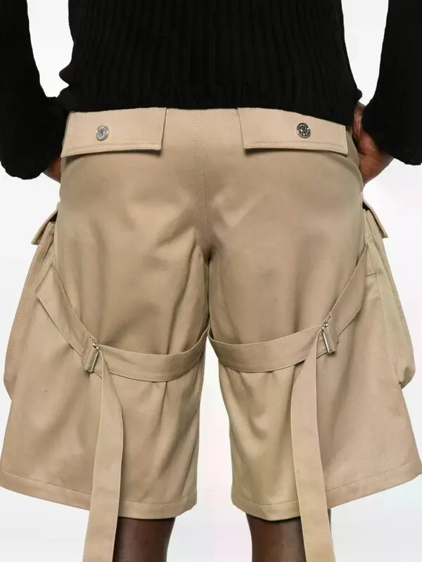 MUGLER Cotton Cargo Shorts - Neutrals
