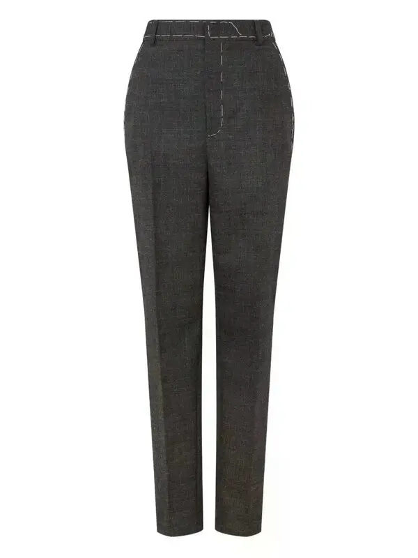 Moschino Contrast-stitch Wool Trousers