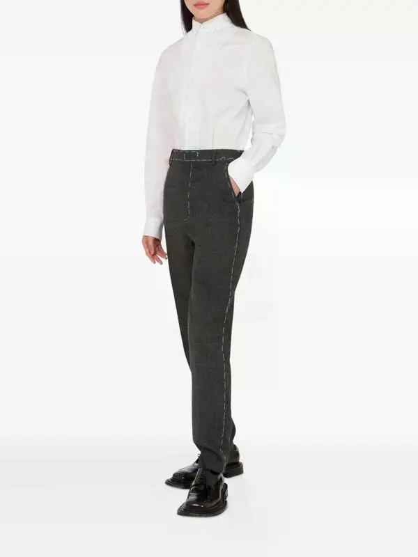 Moschino Contrast-stitch Wool Trousers