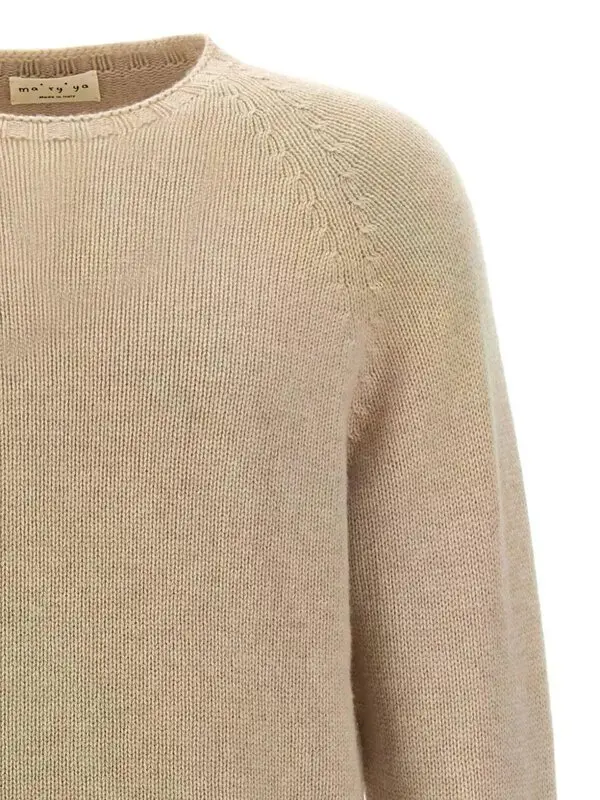 MA'RY'YA Raglan-sleeve Wool-cashmere Sweater - Neutrals