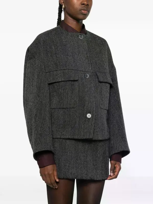 P.a.r.o.s.h Button-fastening Patch-pocket Jacket