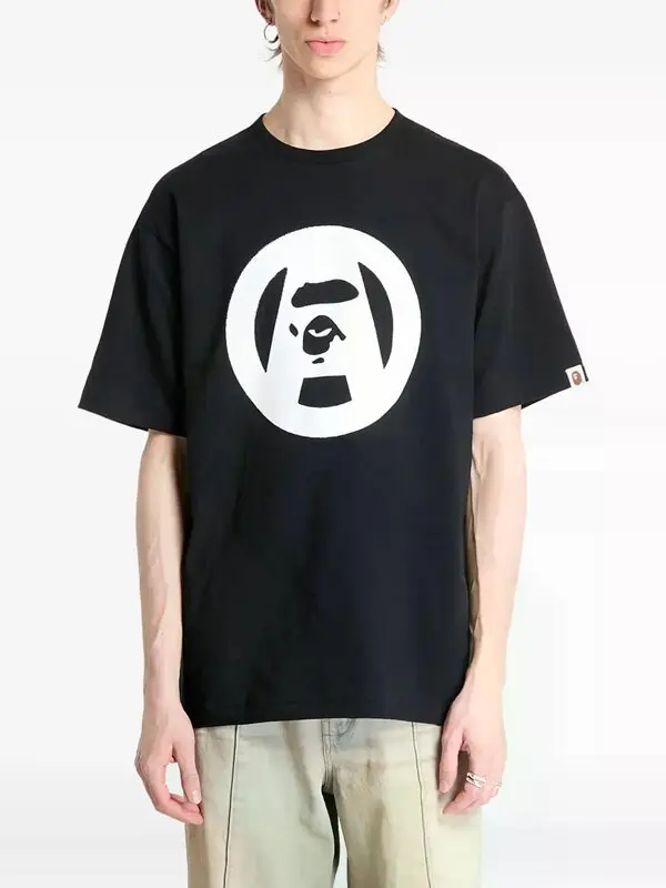 A BATHING APE Stencil Circle Ape-face T-shirt