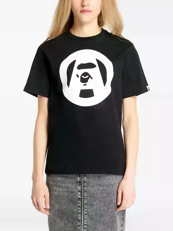 A BATHING APE Stencil Circle Ape-face T-shirt